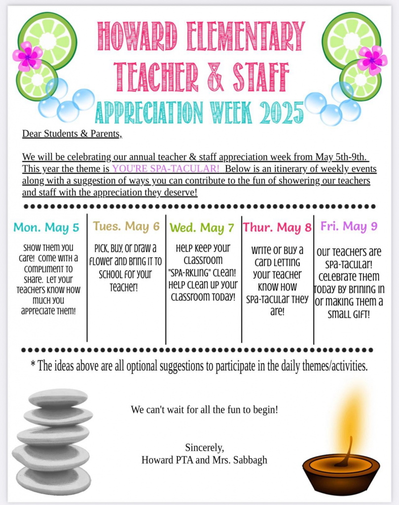 Teacher Appreciation Week – Howard Elementary School